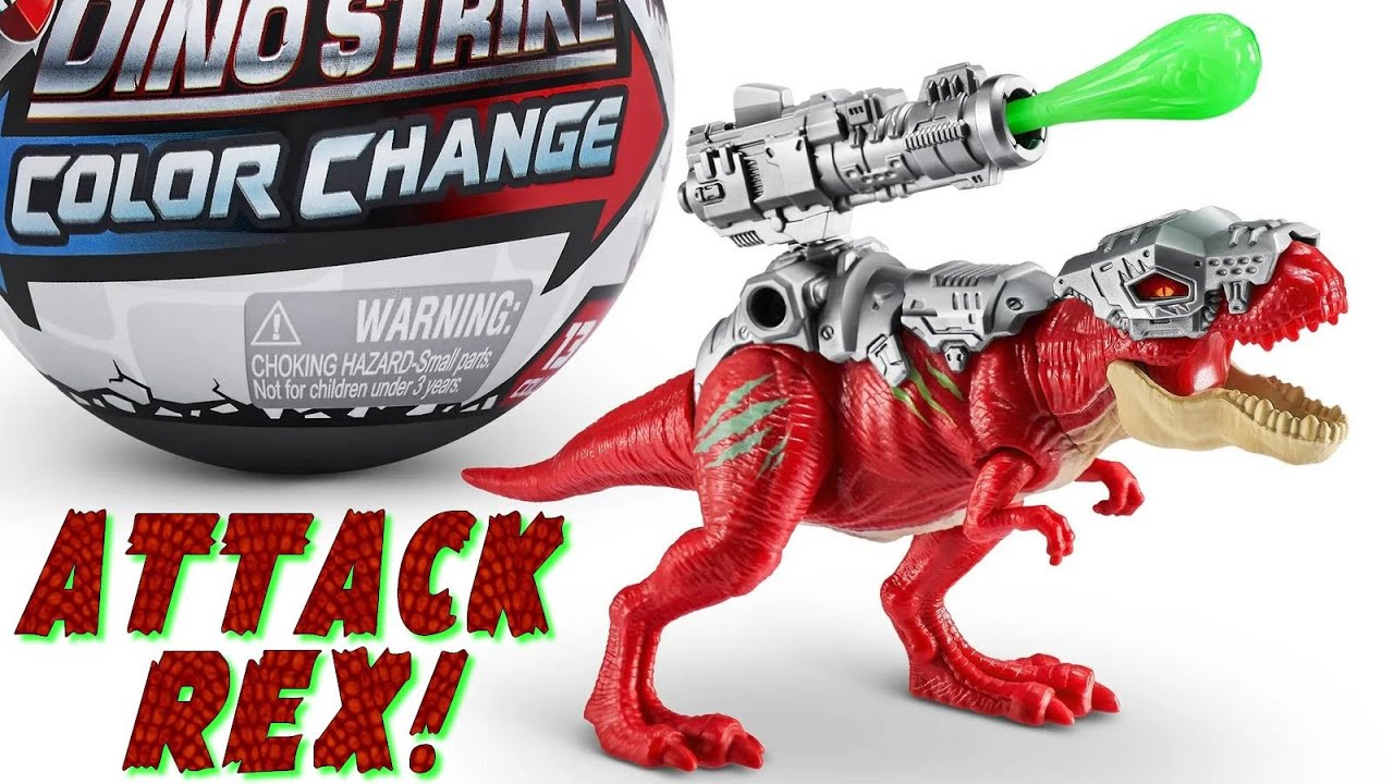 Saurus Saturday! Zuru Dino Strike Color Change Attack Rex - YouTube