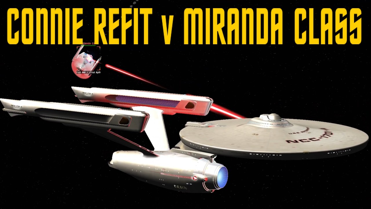 Connie Refit v Miranda Class Both Ways | Star Trek Bridge Commander Remastered - YouTube