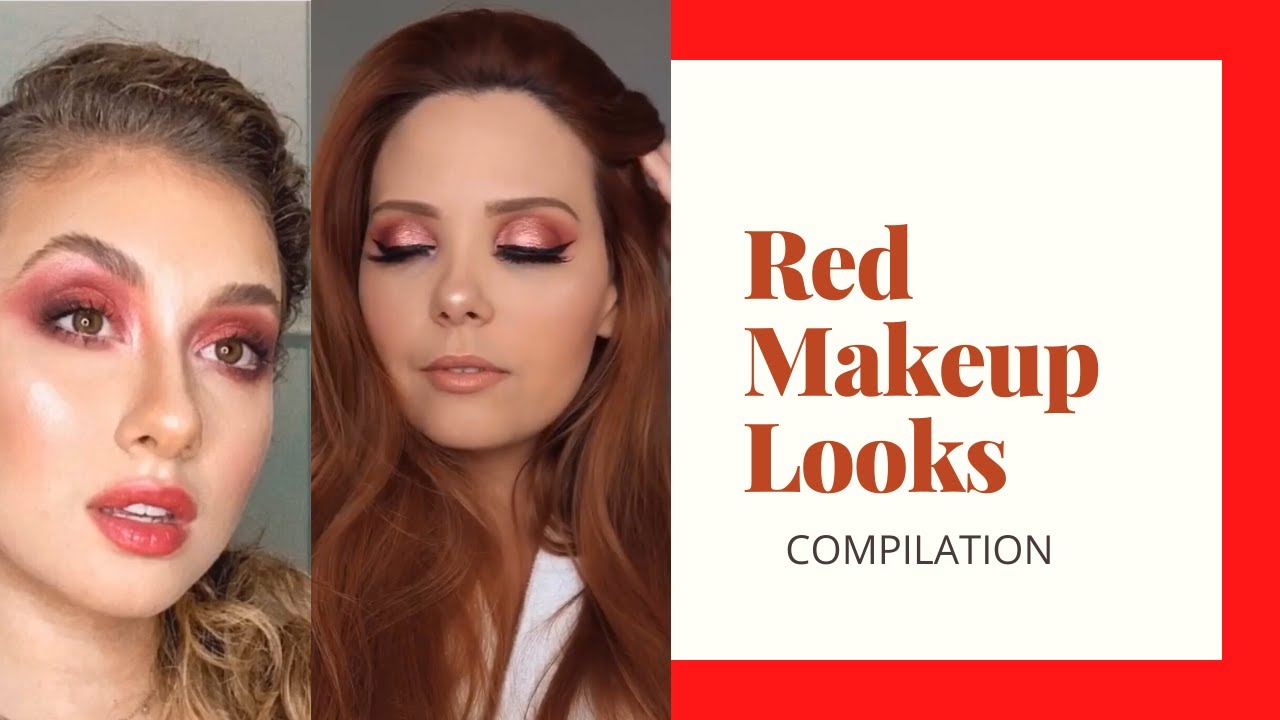 Red makeup tutorial| Red eye shadow look| Red makeup inspiration - YouTube