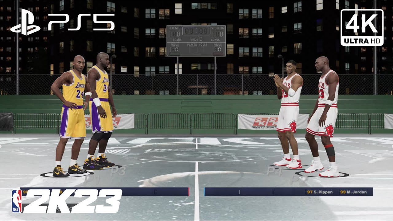 NBA 2K23 PS5 Gameplay | Kobe & Shaq 2V2 Michael Jordan & Pippen - YouTube