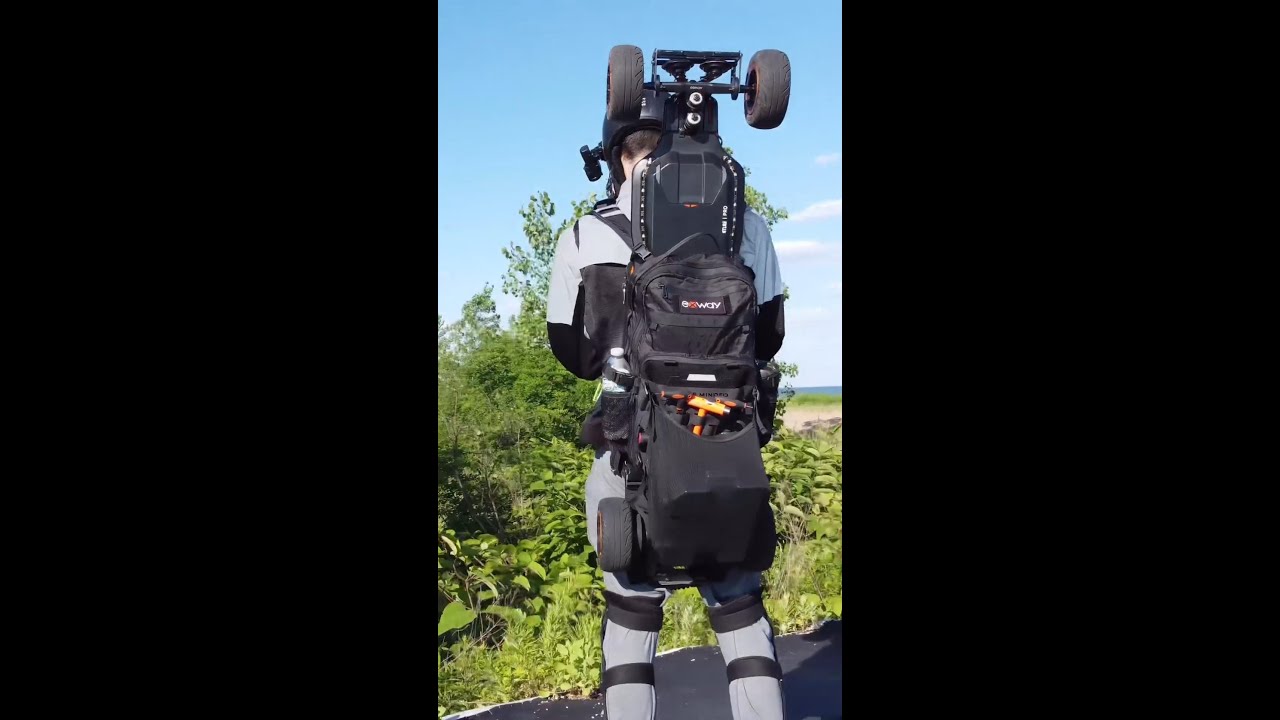 Could The Exway 2nd Gen Skate Backpack Carry An Atlas Pro? - YouTube