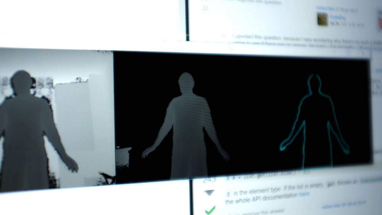 E-Luminate : Kinect + opencv find contour - YouTube