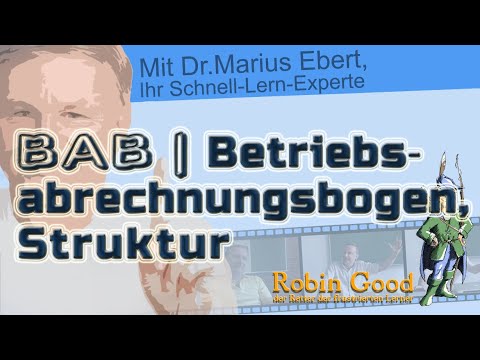 Betriebsabrechnungsbogen (BAB), Struktur - YouTube