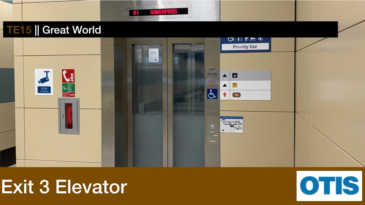 Great World MRT Station || Otis Elevator (Exit 3) - YouTube