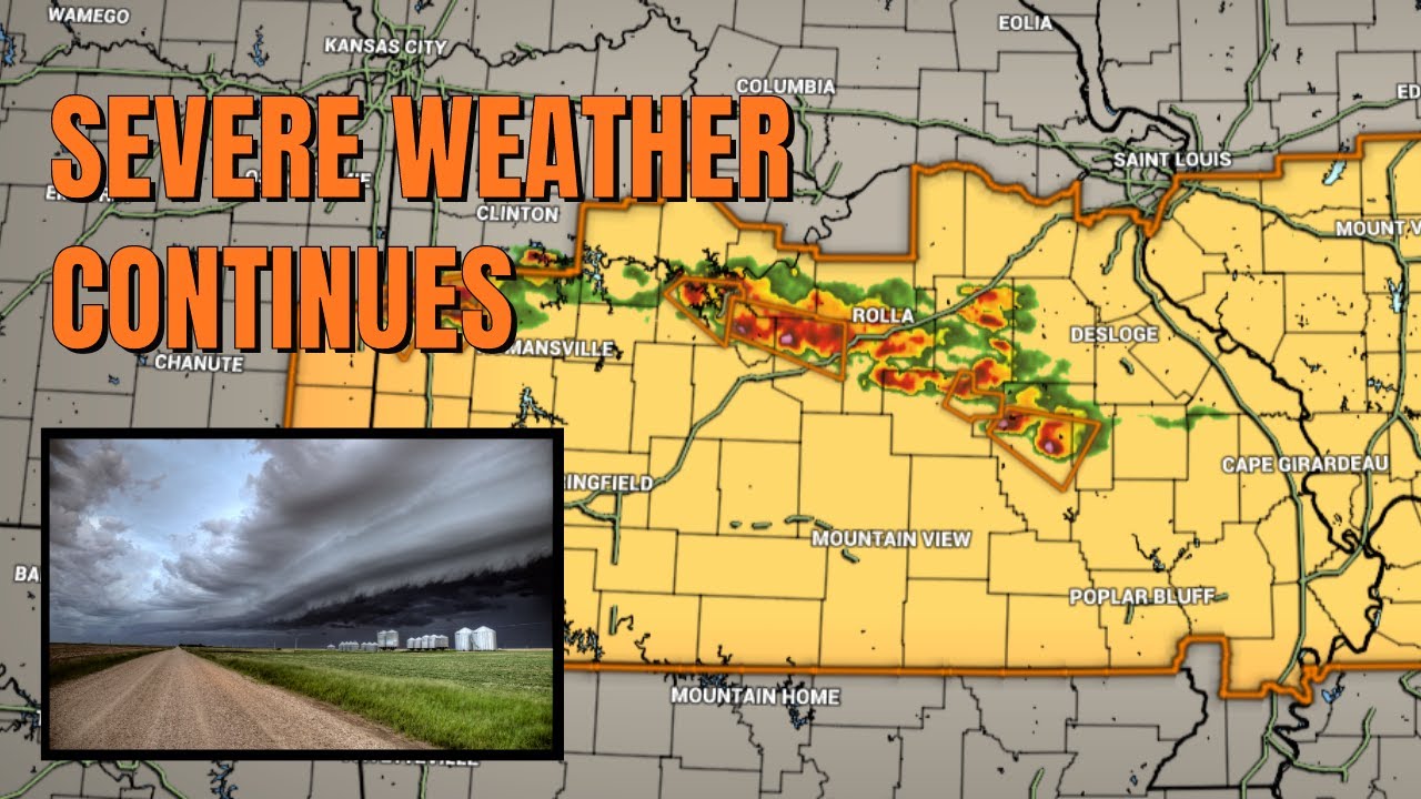 LIVE COVERAGE - Severe storms continue this evening - YouTube