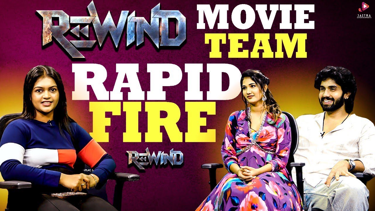 Rapid Fire With Rewind Movie Team Rewind Movie | Sai ronak | Amrutha ...