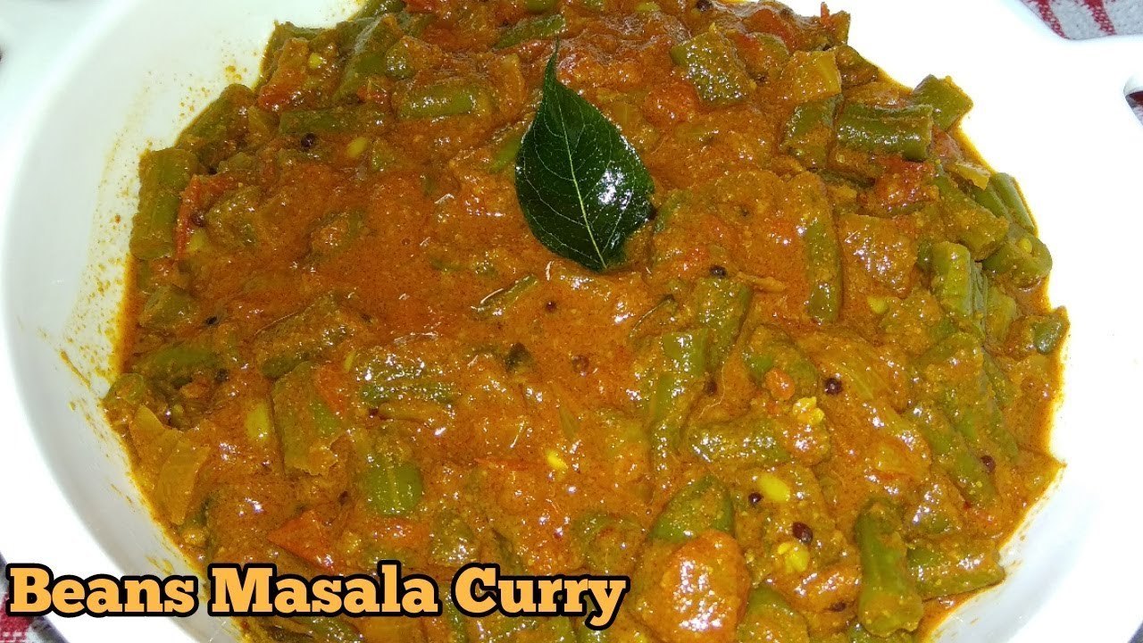 Beans Masala Curry - green Beans Masala Curry - Beans Tomato Curry ...
