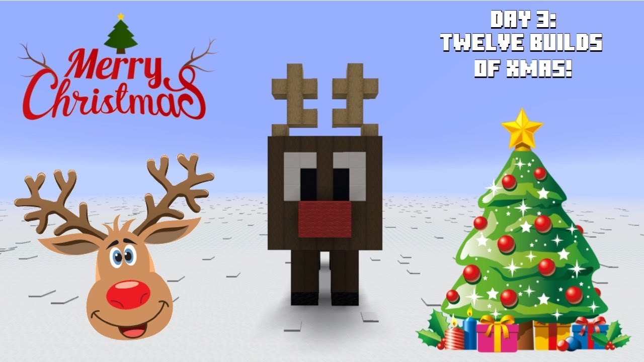 How to build Rudolph in Minecraft!! [Day 3 of 12 Builds of Xmas] - YouTube