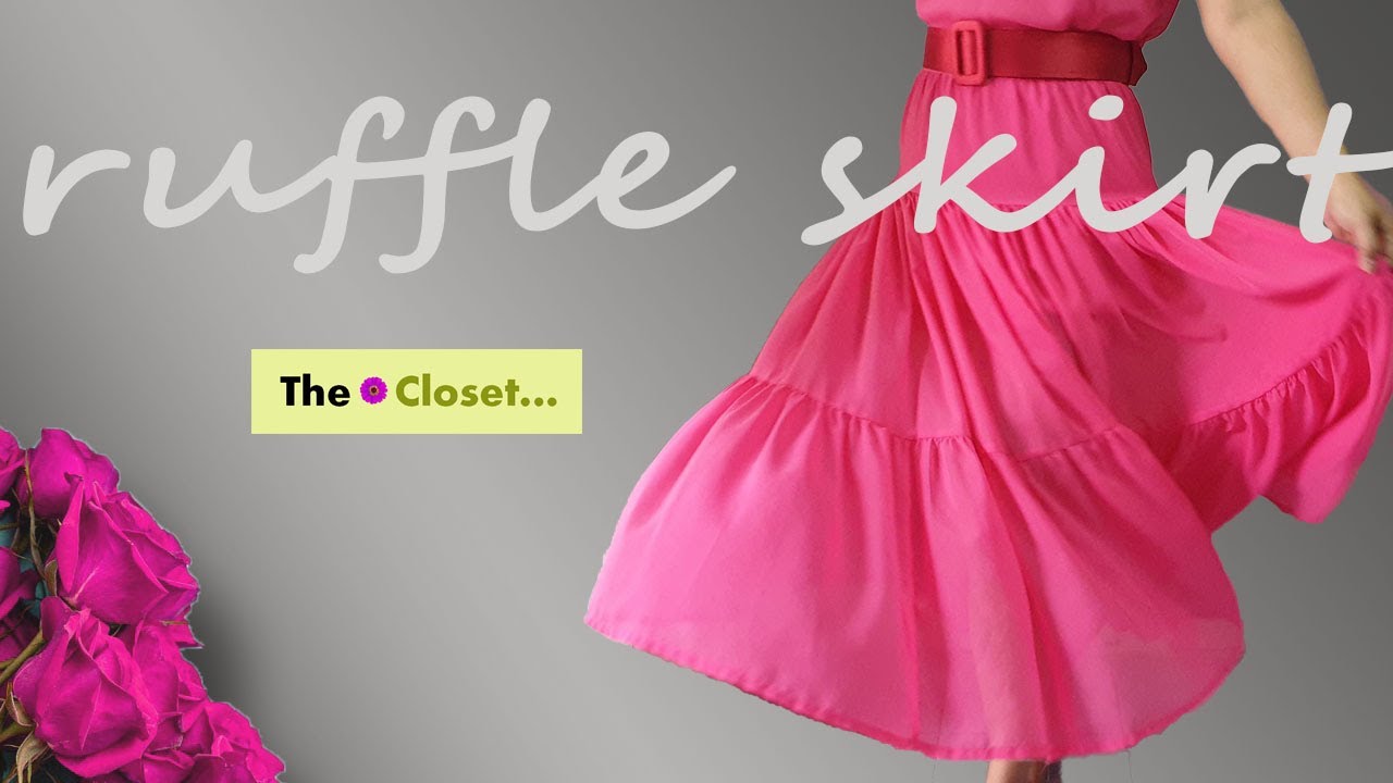 How to make ruffle skirt วิธีทำกระโปรงรูด กระโปรงระบาย - YouTube