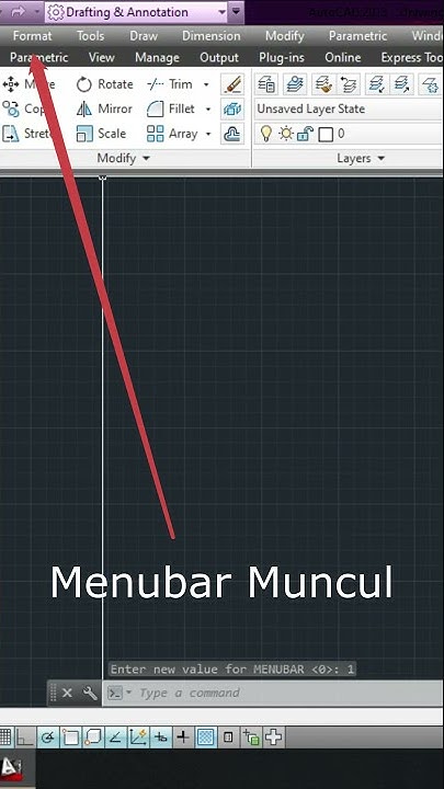 Memunculkan Menubar di Autocad || Missing Menubar On Autocad #short ...