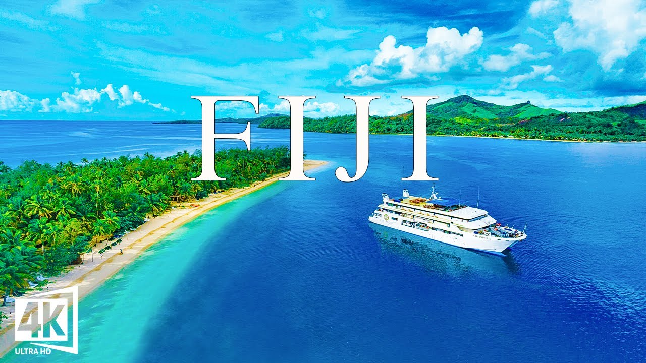 FLYING OVER FIJI (4K UHD) - Relaxing Music Along With Beautiful Nature ...
