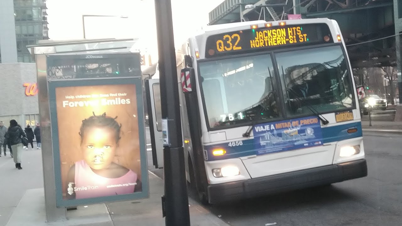 MTA: 2010 Orion VII NG HEV #4656 / 2015 New Flyer XD40 #7380 Q32 buses ...