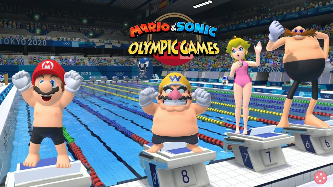 Mario & Sonic At The Olympic Games Tokyo 2020 Swimming Mario Wario ...