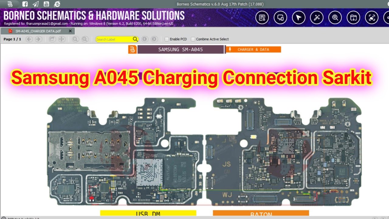 Samsung A045 charging connector connection way| Samsung a045 charging ...
