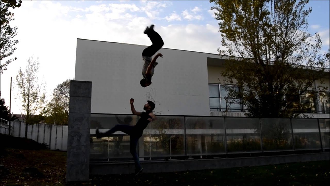 backflip + backflip on the wall - YouTube
