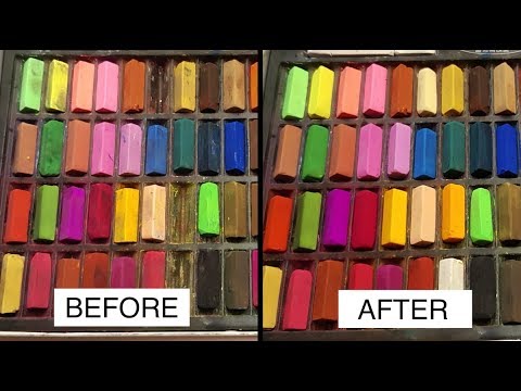 Fast and easy way to clean your soft pastels 🎨HOW TO - YouTube