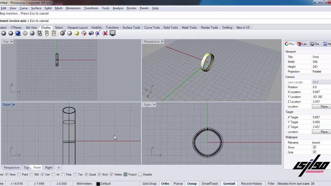 rhino tutorial Eng Ahmed Salah lecture 10 Arabic hd (Rail revolve exercise) - YouTube