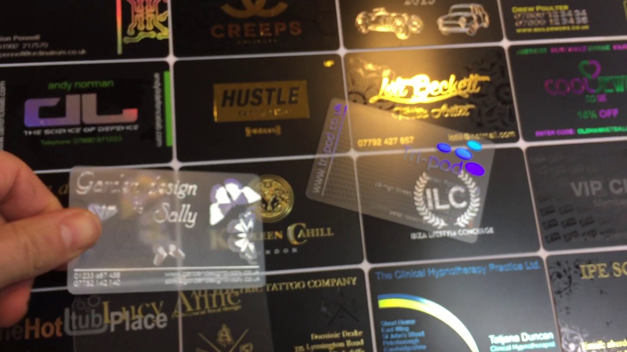 A Transparent Plastic Business Card with a clear watermark - YouTube