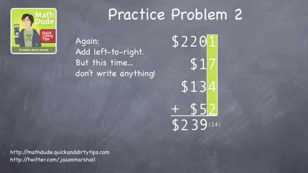 How to Add Quickly, Part 2 with Math Dude, Jason Marshall - YouTube