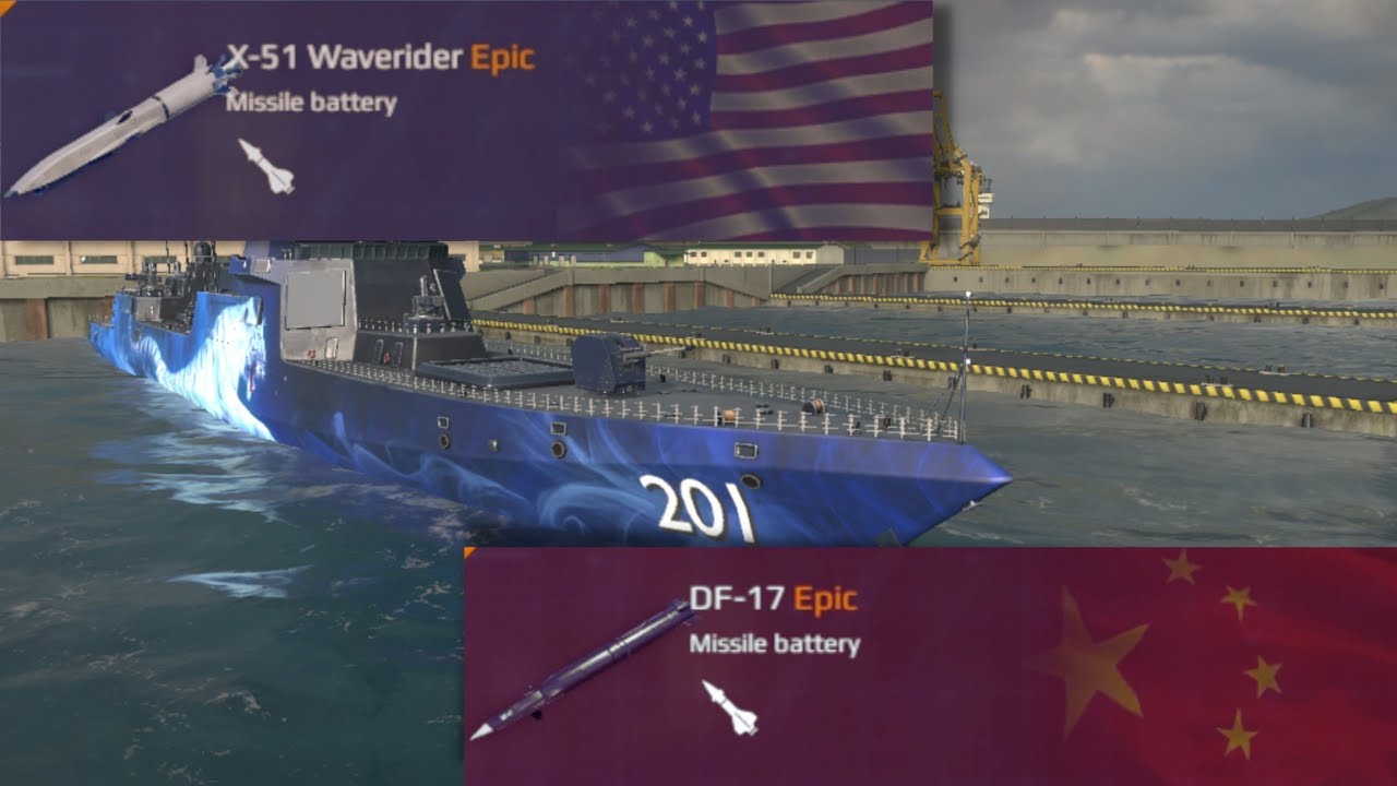 Modern Warships CN Type 055A with X 51 Waverider & DF 17 missile combo ...