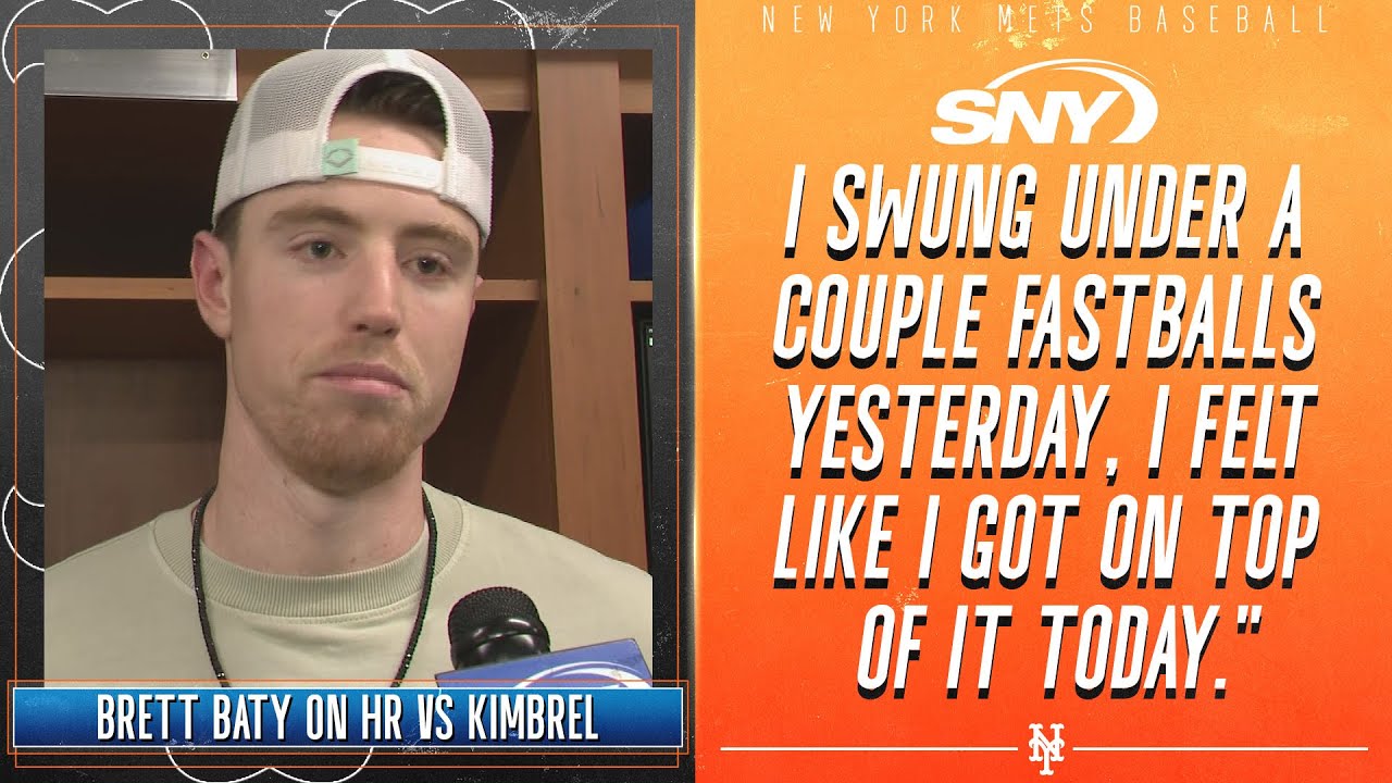 Brett Baty on his game-tying HR in ninth inning off Craig Kimbrel | SNY ...