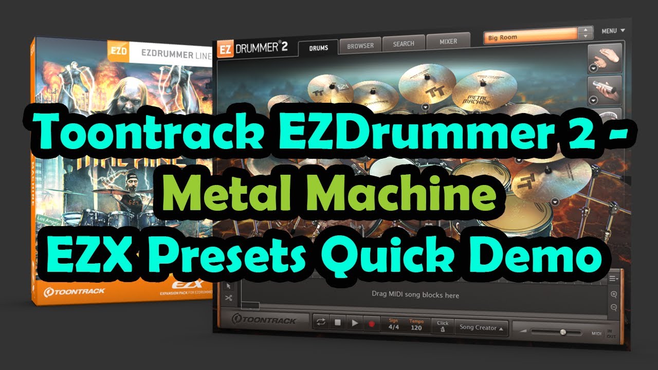 Toontrack Metal Machine EZX Drum Presets Quick Demo - YouTube