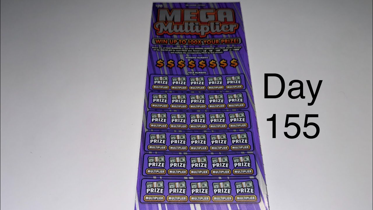 Mega Multiplier #2 - Day 155 of Scratching Lottery Tickets - Oklahoma ...