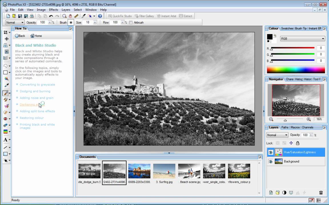 Serif PhotoPlus X3 Tutorial - Introducing the Black & White Studio ...