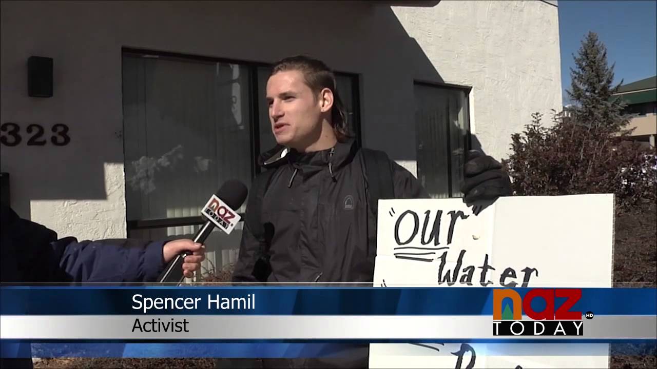 Water Rights Activists Protest Dew Downtown - YouTube