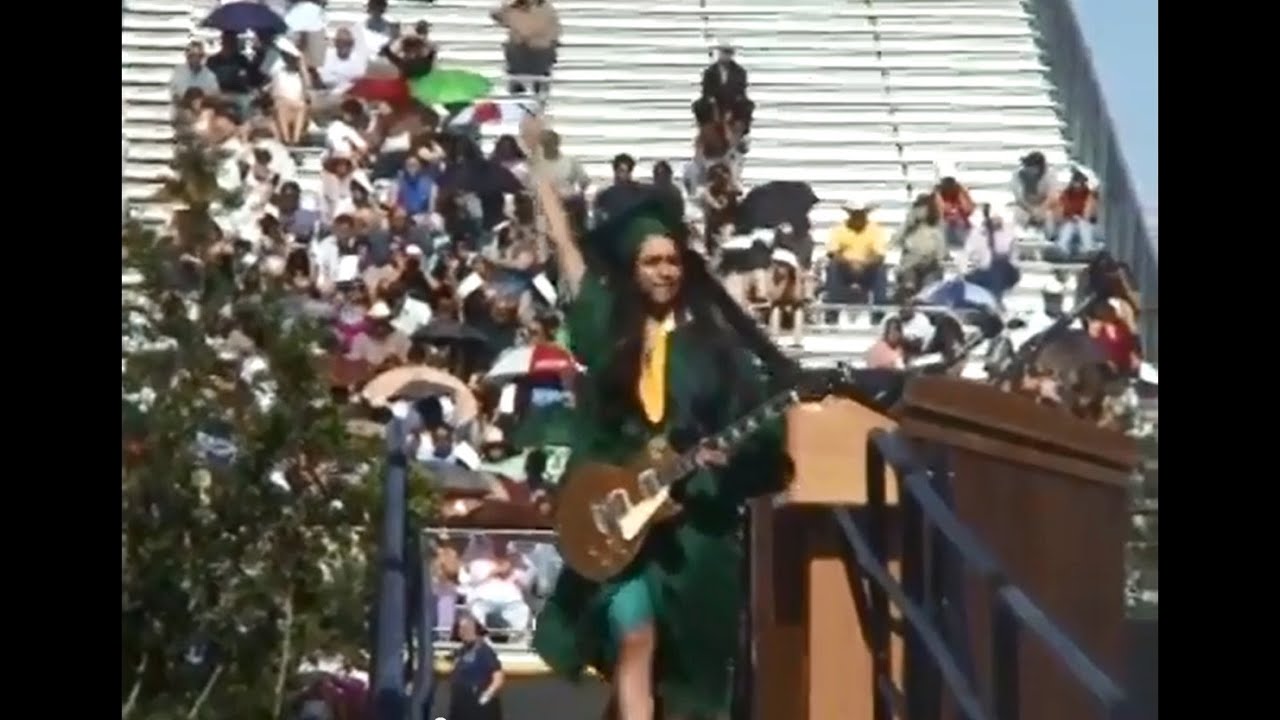 Ash Soular Rocks Her High School Graduation - YouTube