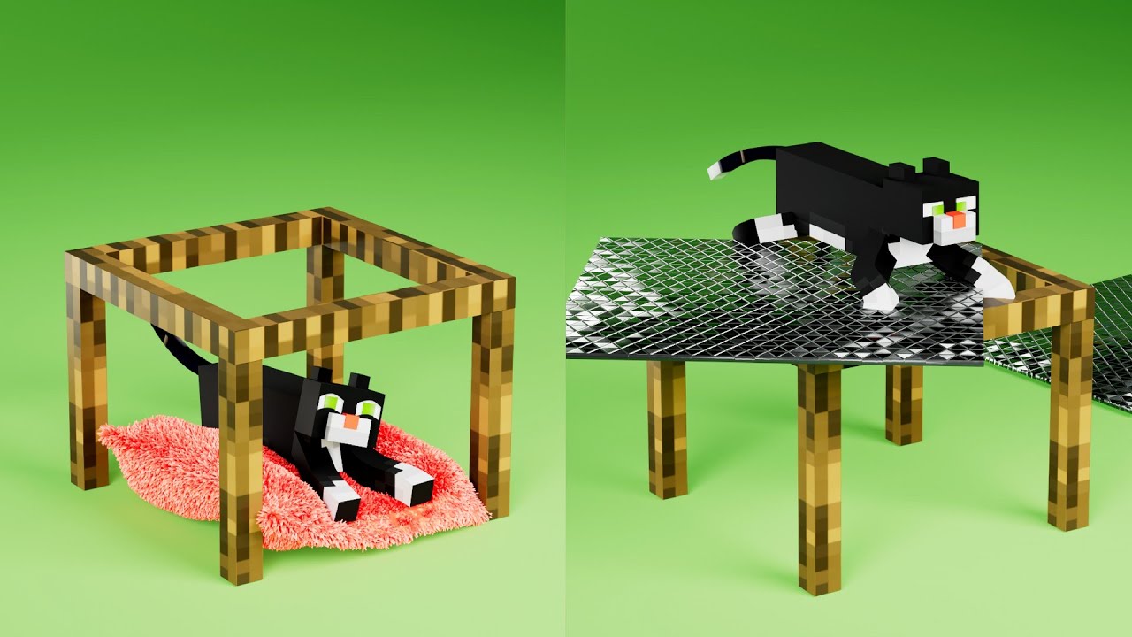 Minecraft Cat 3D Simulation and more 😻😻😻😻 - YouTube