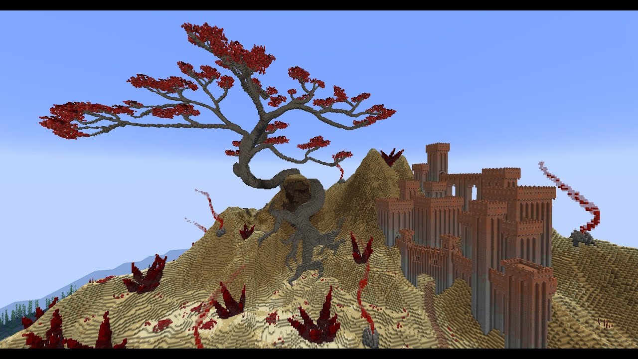 Minecraft Build Showcase - Crimson Walls Island - YouTube