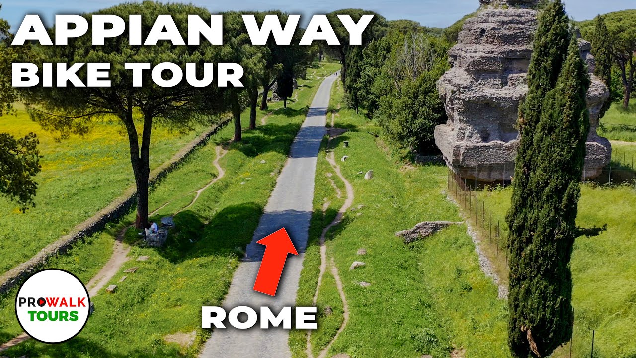 Appian Way in Rome Bike Ride - 4K - 13 Miles - YouTube