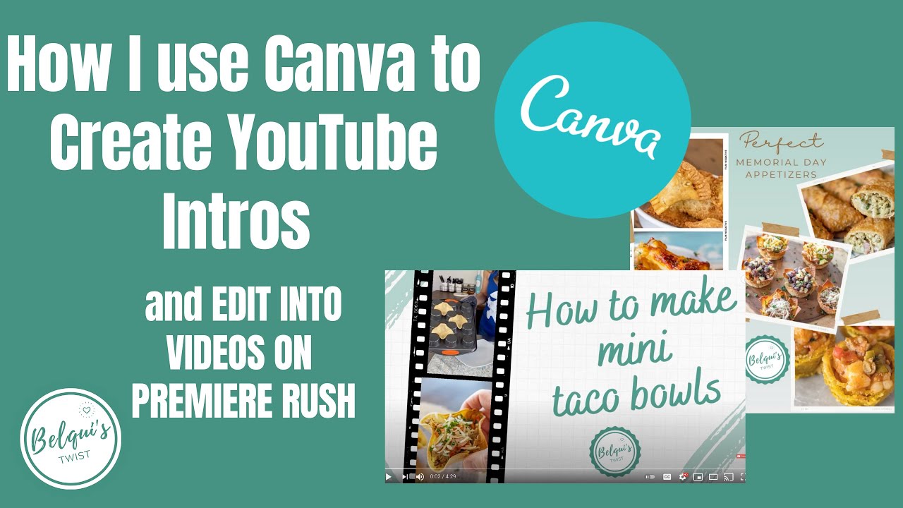 How I Use Canva To Create Youtube Intros And Edit Into Videos On Adobe