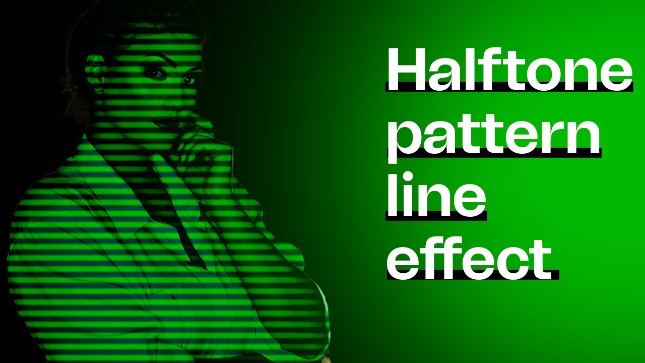 Halftone pattern line effect | Custom Halftone Tutorial in Adobe Photoshop | photoshop tutorial ...