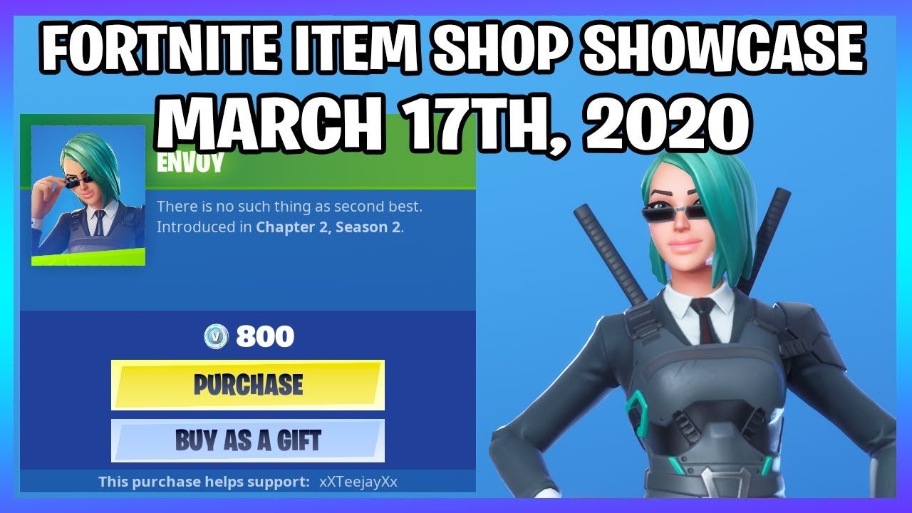 *NEW* ENVOY SKIN AND WRAP! (Fortnite Item Shop March 17th, 2020) - YouTube