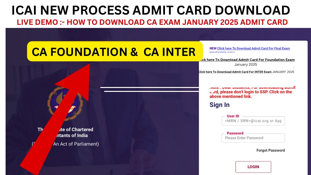 Icai Admit Card ICAI CA Intermediate, Final Exams May 2024 Admit Cards