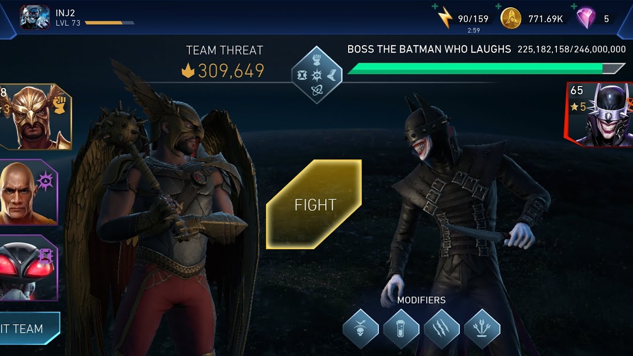 Boss BATMAN WHO LAUGHS 😁 Solo Raid Event Fights ☠️ InJustice 2 Mobile ...