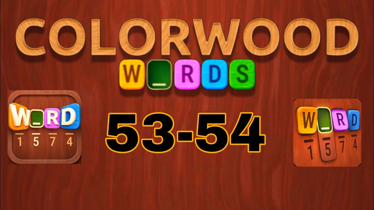 COLORWOOD WORDS Cryptogram level 53 54 - YouTube