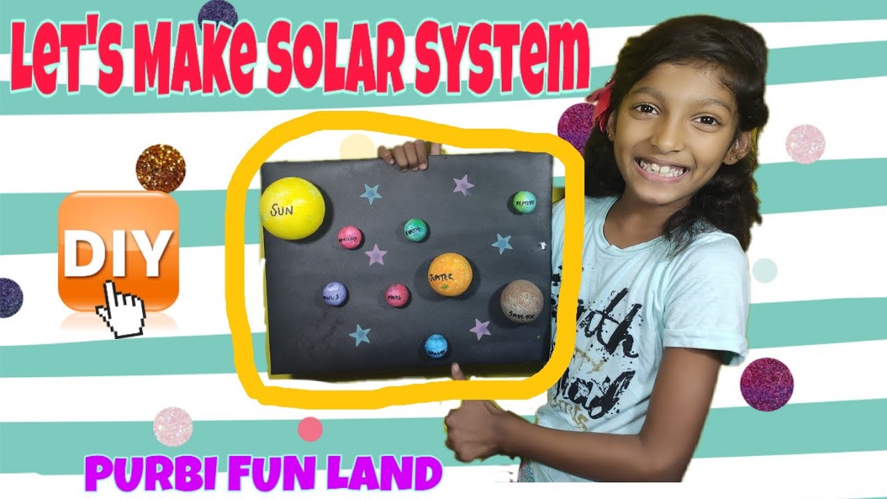 How to make solar system project DIY at home - YouTube