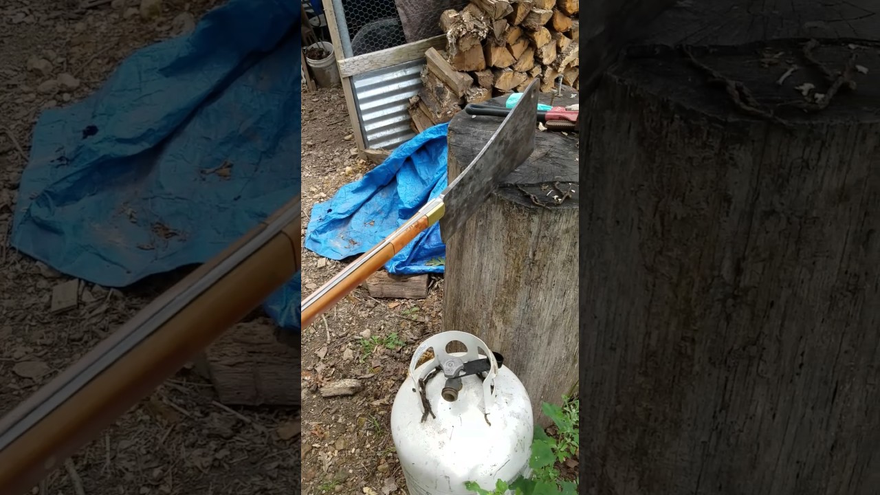 1837 hog splitter cleaver. - YouTube