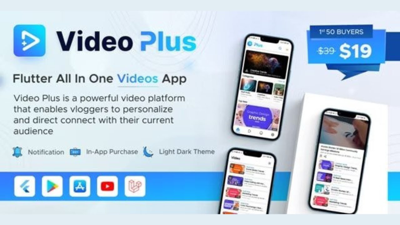 Make Your Youtube Channel App with Admin panel || Video Plus - Flutter ...