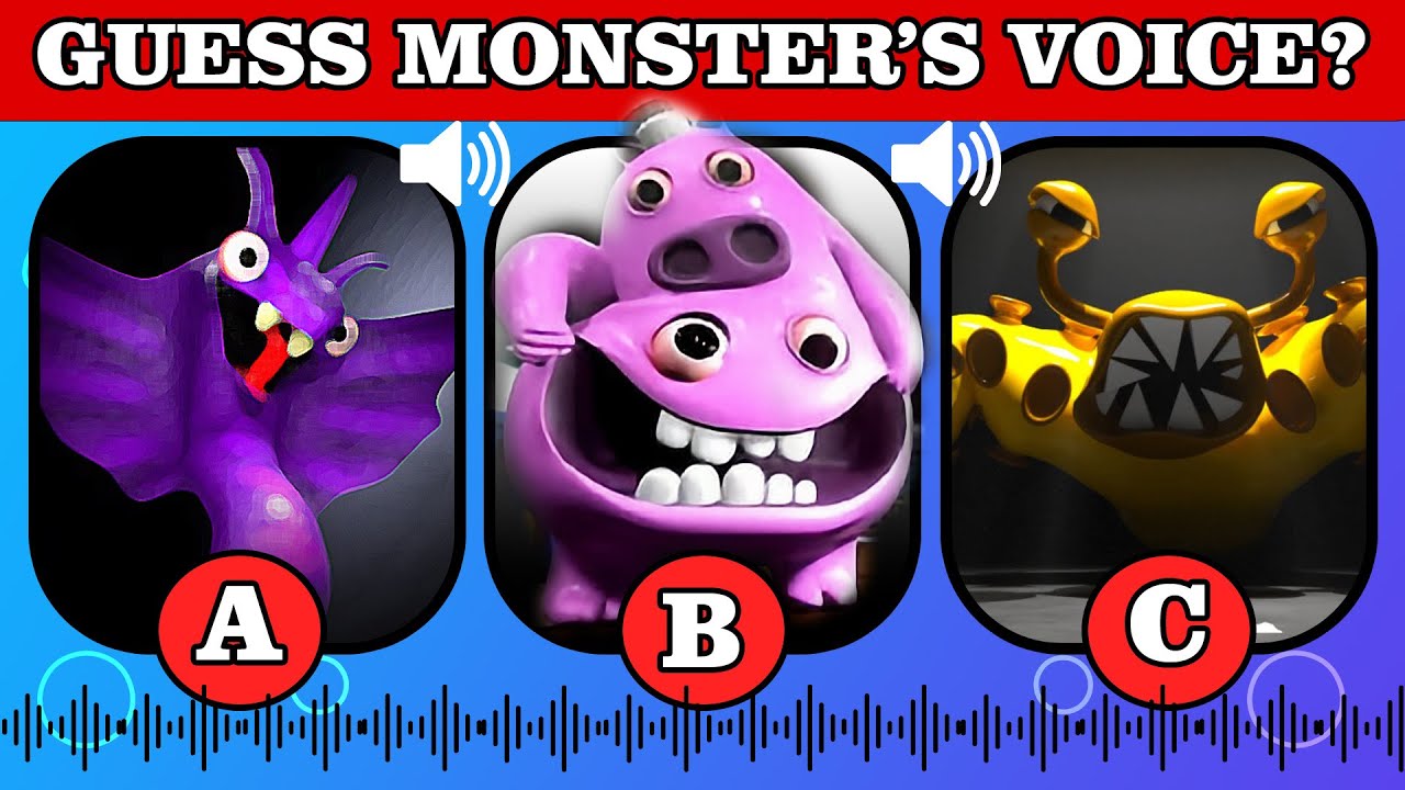 Guess the MONSTER'S VOICE #10 | GARTEN OF BANBAN 3 | CHEF PIGSTER, SLOW ...