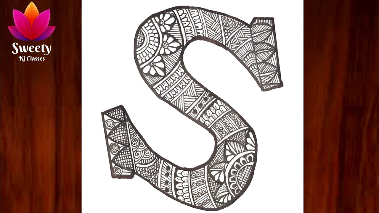 S letter Mandala Art | How to write Alphabet S - YouTube
