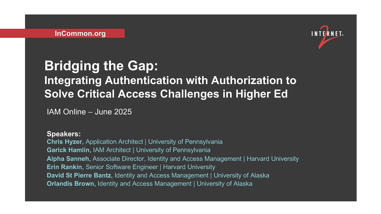 Bridging the Gap: Integrating Authentication w/ Authorization to Solve ...