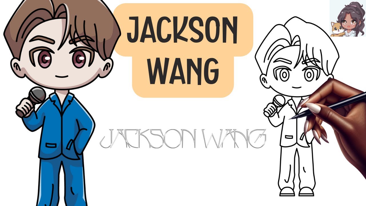 How to Draw Jackson Wang ⏐ Slow Music Video ⏐ Cute Easy K Pop Drawing ...