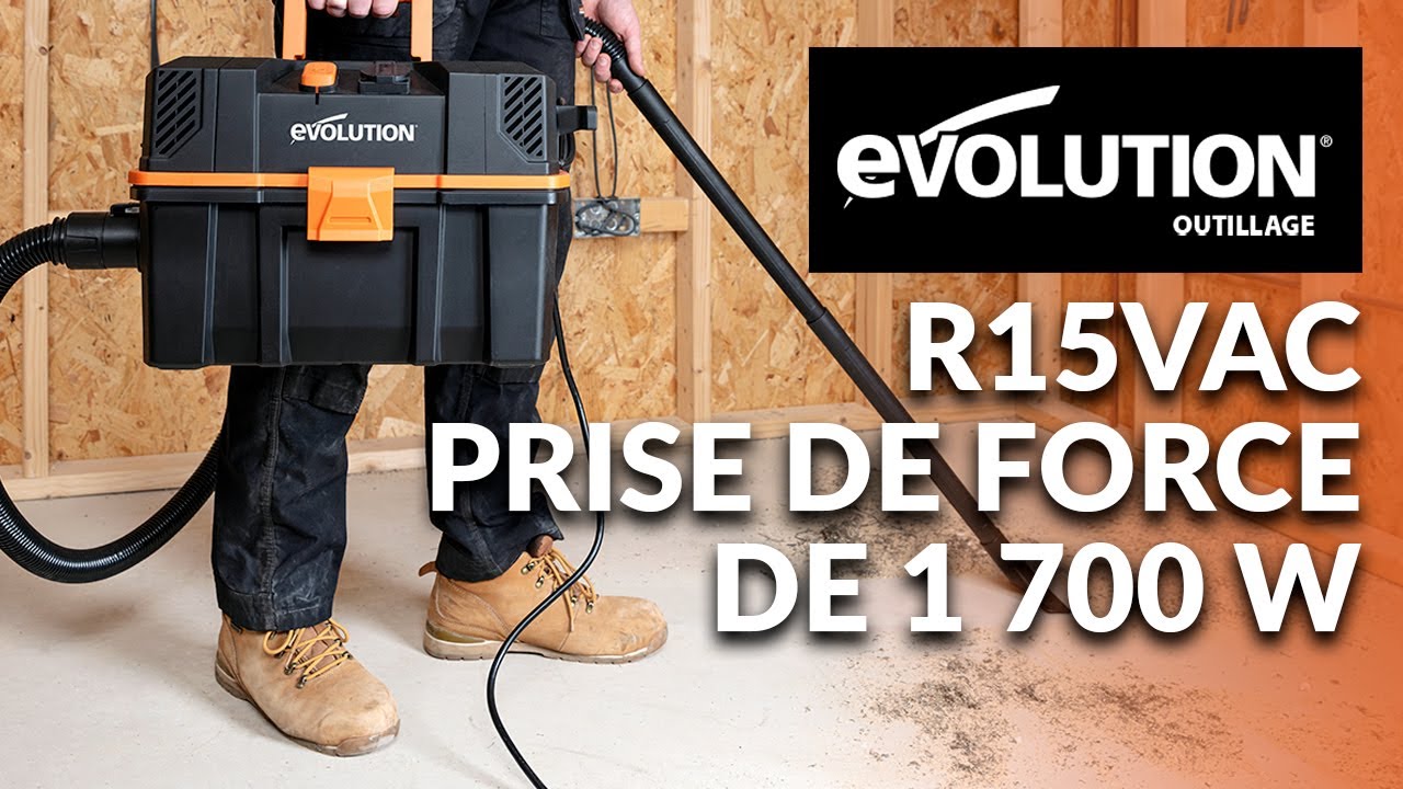 Aspirateur 15L Evolution R15VAC pour déchets secs et humides - YouTube