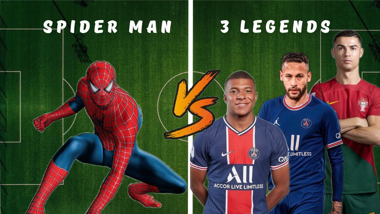 Spider Man VS (MBAppe, Neymar, Ronaldo) 💪🏻🔥 - YouTube