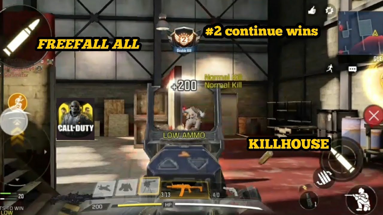 CALL OF DUTY MOBILE FREE FOR ALL KILLHOUSE #2 OP WINS EXE - YouTube