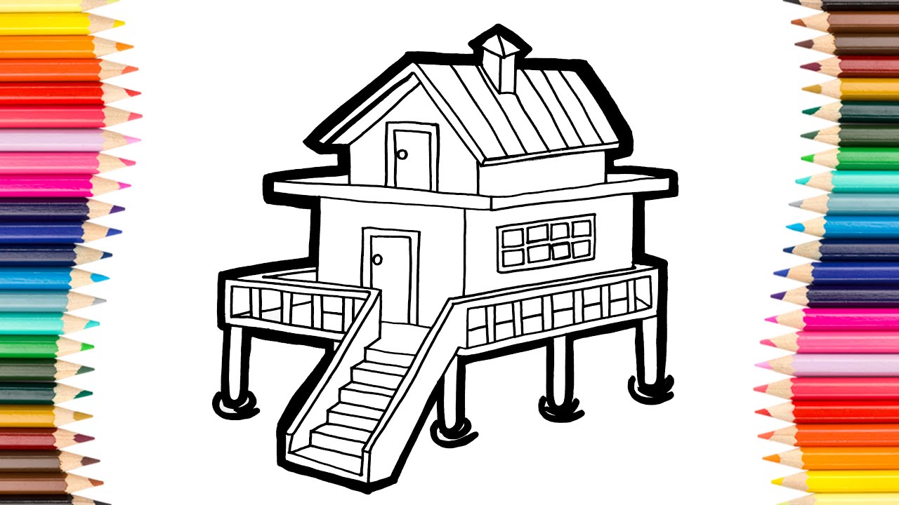 House Set. How to Draw a House Easy - YouTube